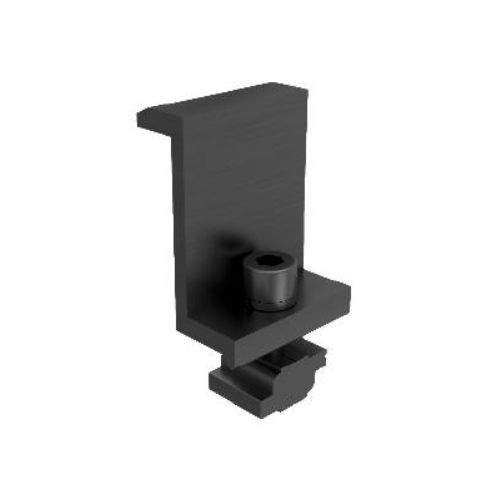 Clenergy PV-ezRack End Clamp 25mm (25-27mm) Black - Waxman Energy